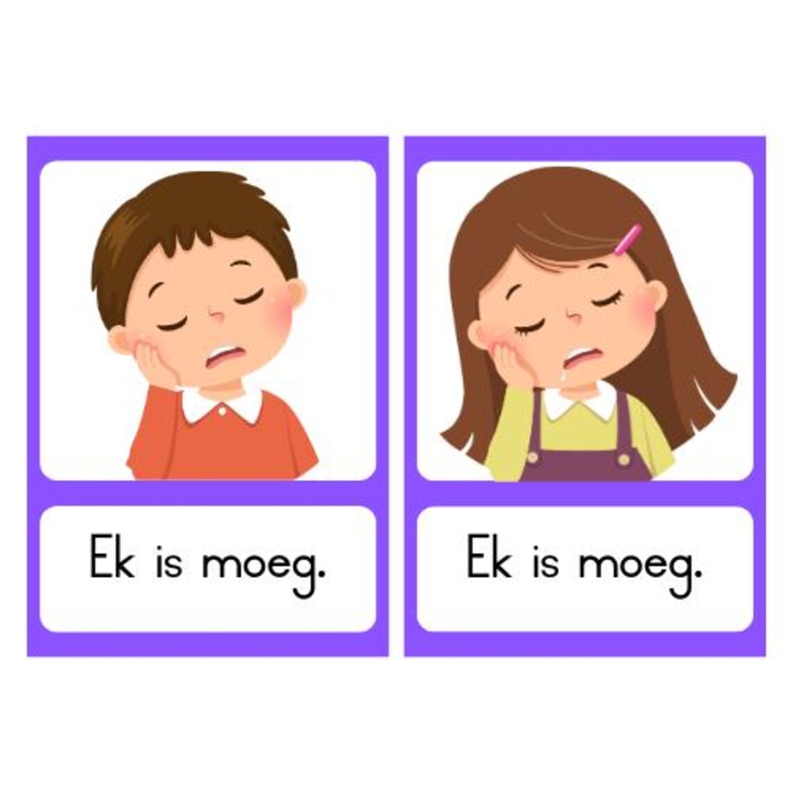 A4 Afrikaanse Emosie Tema Kaarte - Etsy