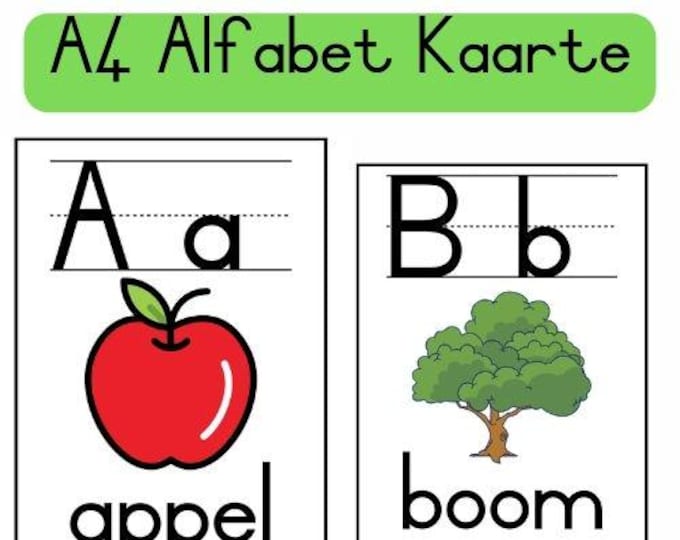 A4 Afrikaans Alfabet - Etsy