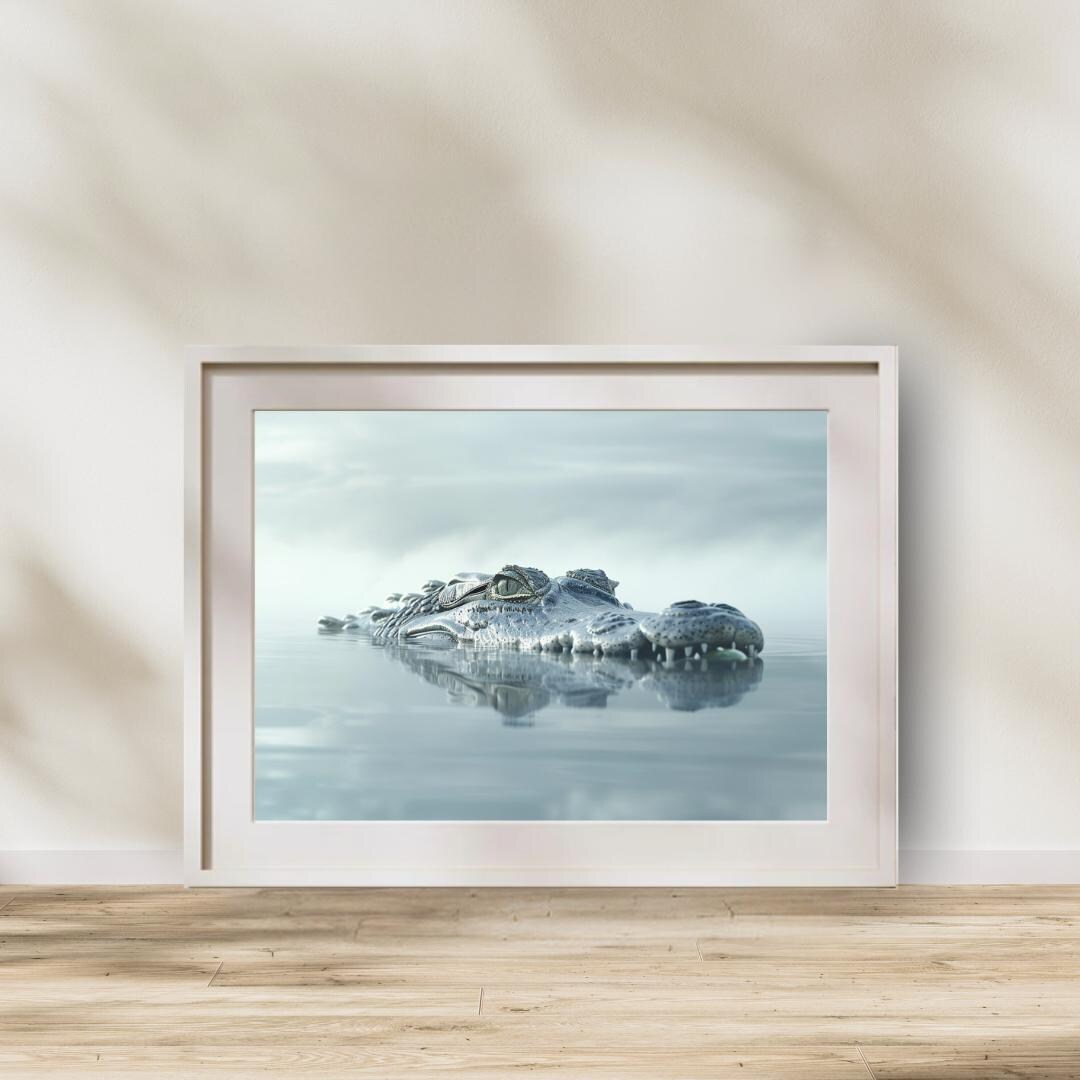 Wild Animal Photography, Salt Water Croc Wall Art, Realistic Wild ...