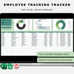 Excel Training Hours Tracker - Etsy