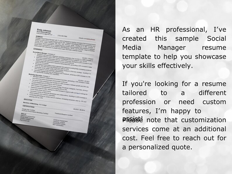 Social Media Manager Resume Guide Create a Professional CV for ...