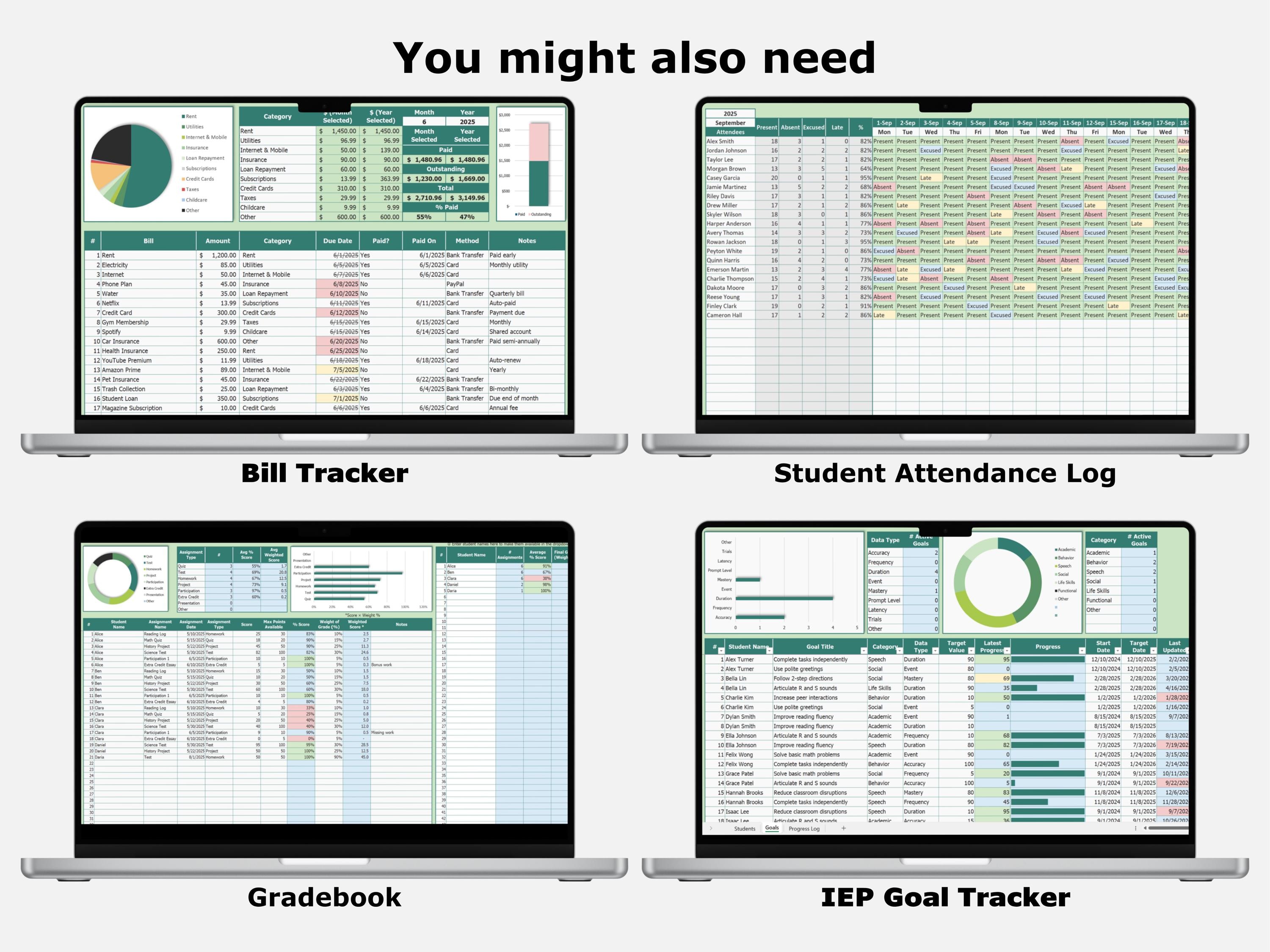 Behavior Log Template for Students: Daily Notes With Summary Dashboard ...
