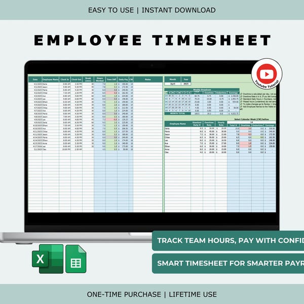Daily Payroll Tracker - Etsy New Zealand