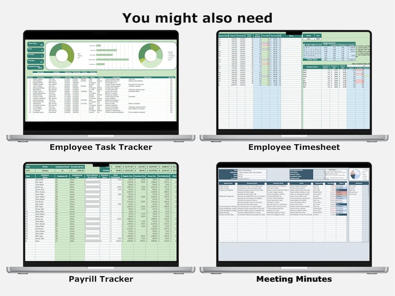 Employee Attendance Tracker: Color-coded HR Staff Log for Late, Absent ...