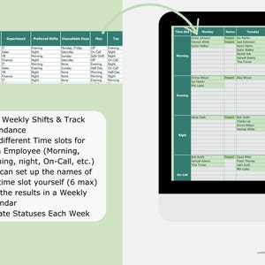 Employee Shift Schedule & Work Tracker | Staff Attendance, Overtime ...