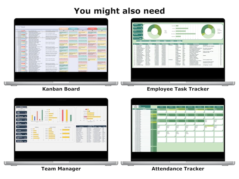 Employee Performance Tracker: KPI Dashboard, Review Charts (excel ...