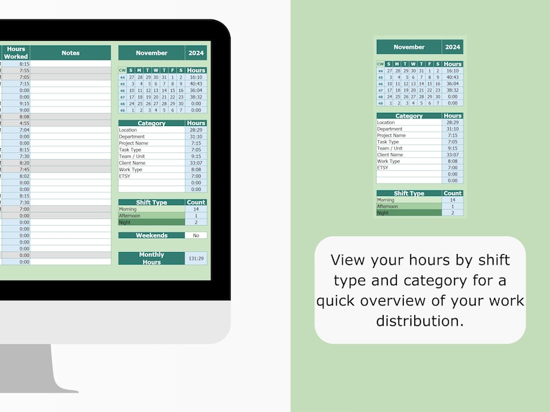 Daily Shift Log Template - Track Work Hours & Breaks , Shift Category ...