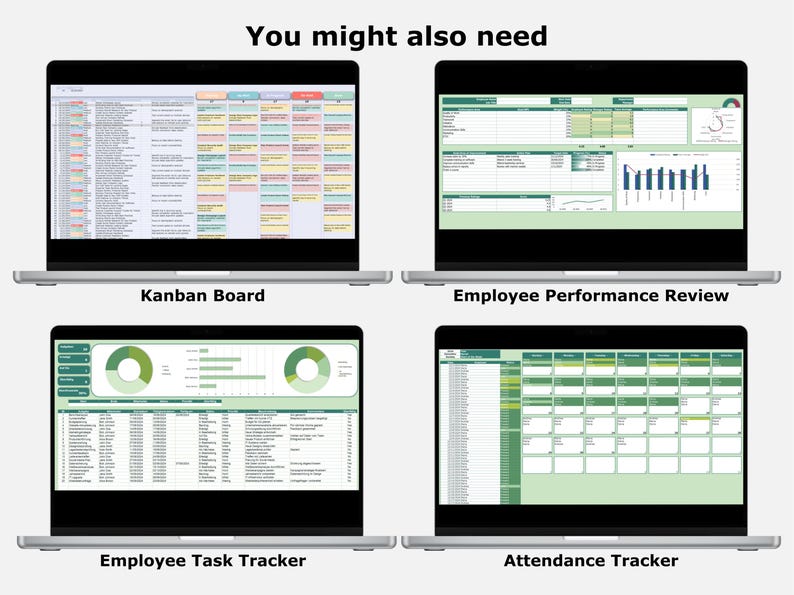 Employee Performance Review Tracker | Excel Template for Ratings, Goals ...