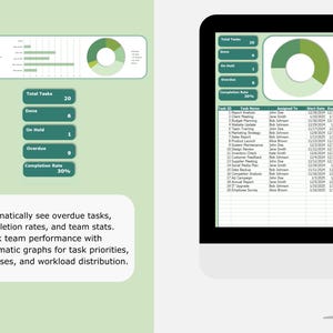 Employee Task Tracker Excel | Team Status Priority Report | Task ...