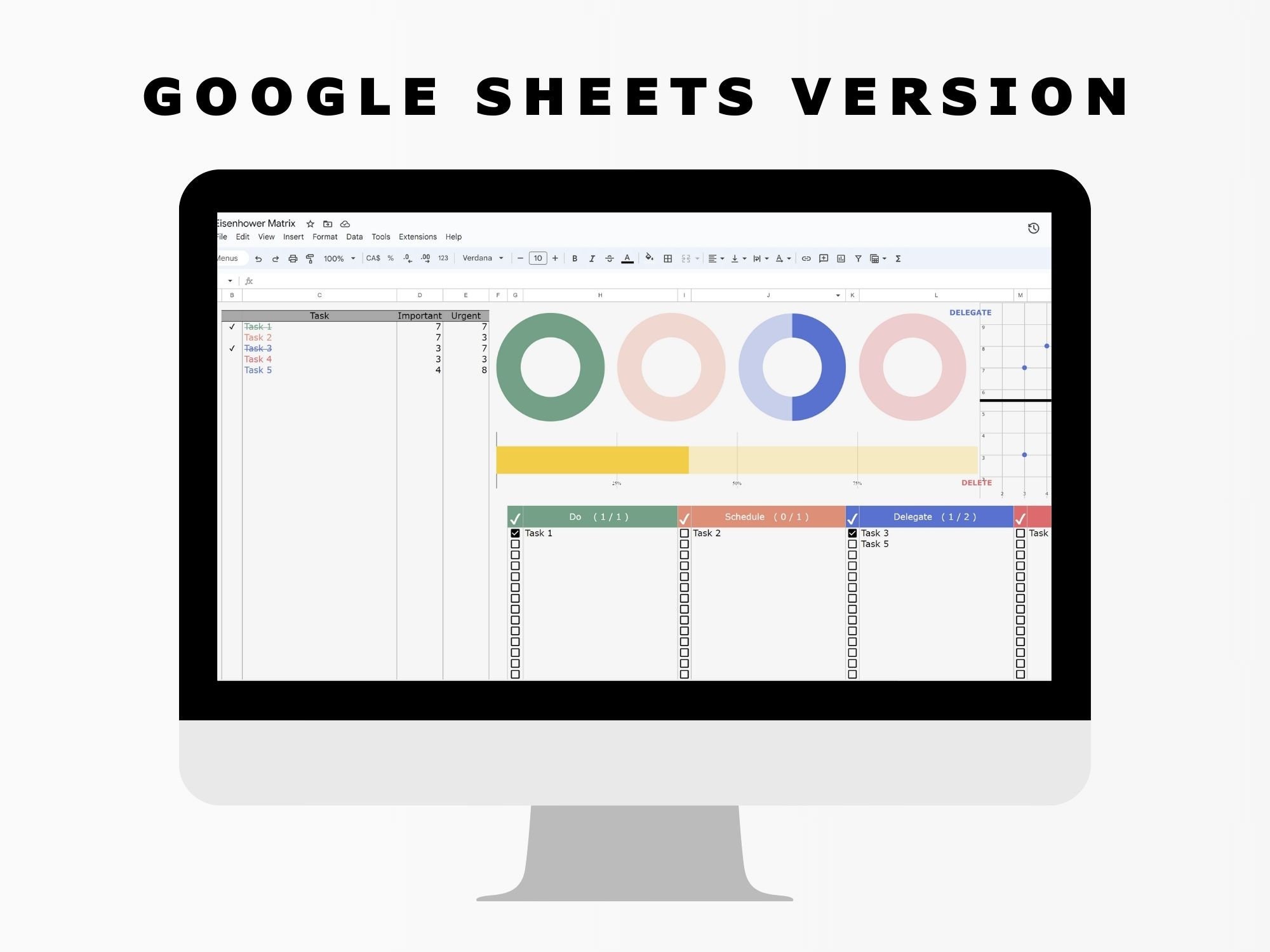 Eisenhower Matrix Template Excel | Decision Matrix Spreadsheet for ...