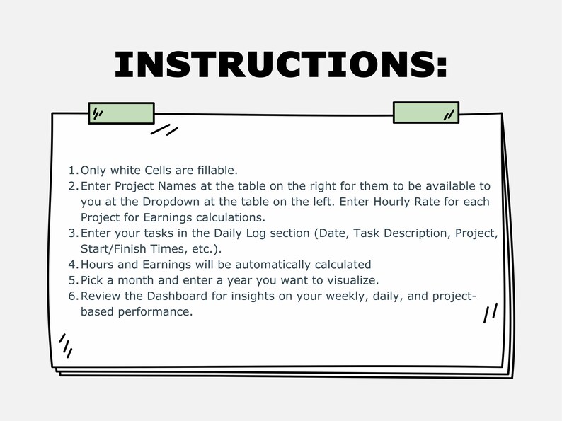 Freelancer Work Hours Tracker | Task & Earnings Log | Project Time ...