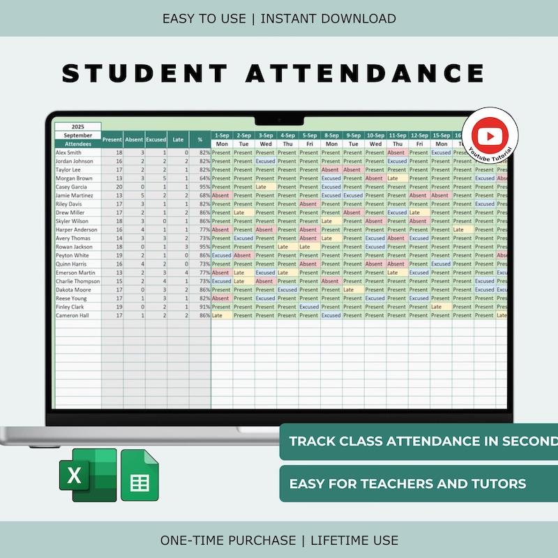 Excel Classroom Tracker - Etsy UK