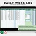 Daily Work Log Excel Template Track Time Projects Priorities ...