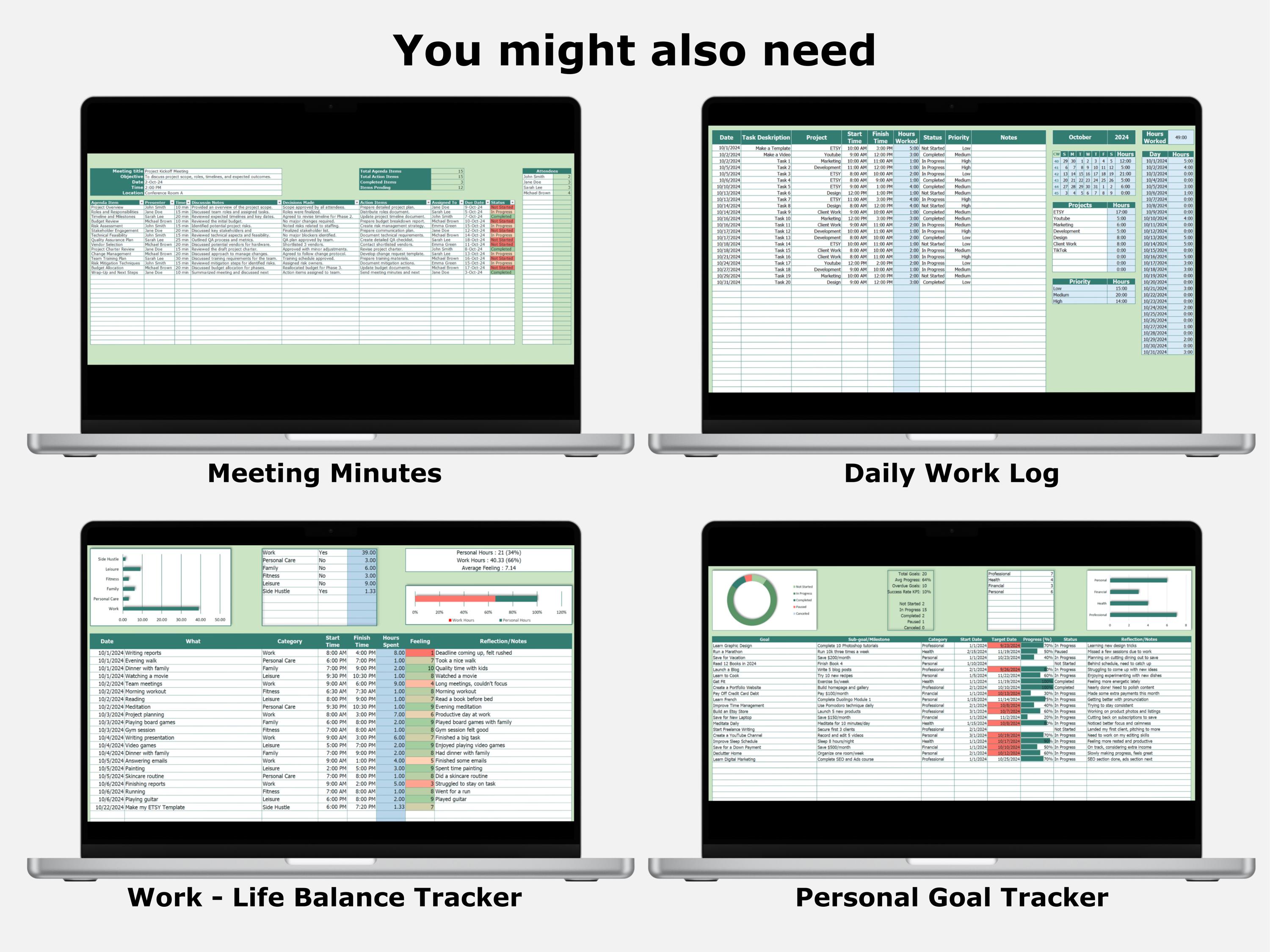 Daily Shift Log Spreadsheet: Auto Hours Overtime Tracker (excel ...
