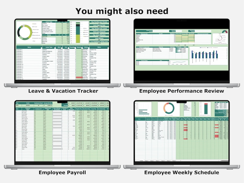 Employee Timesheet: Overtime, Payroll Hours Tracker (excel & Google ...