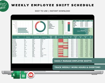 Employee Shift Schedule & Work Tracker | Staff Attendance, Overtime ...