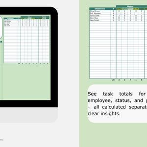 Employee Task Tracker Excel | Team Status Priority Report | Task ...