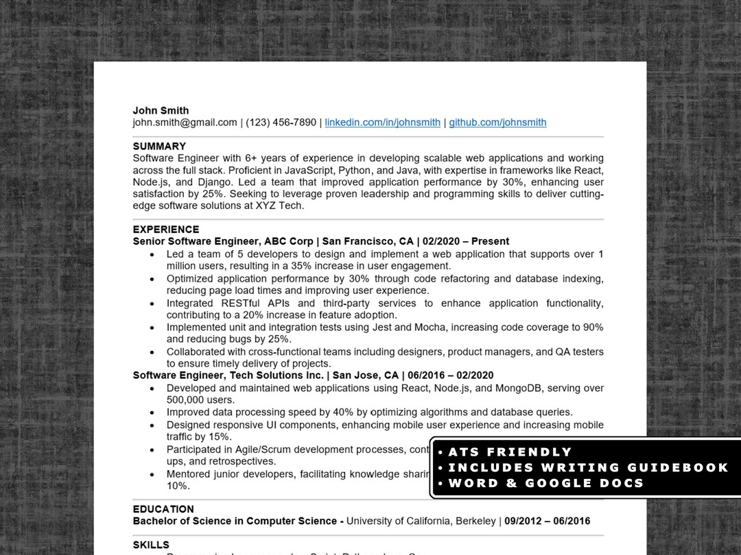 Complete Software Developer Resume Guide: Tips, Templates, and Examples ...