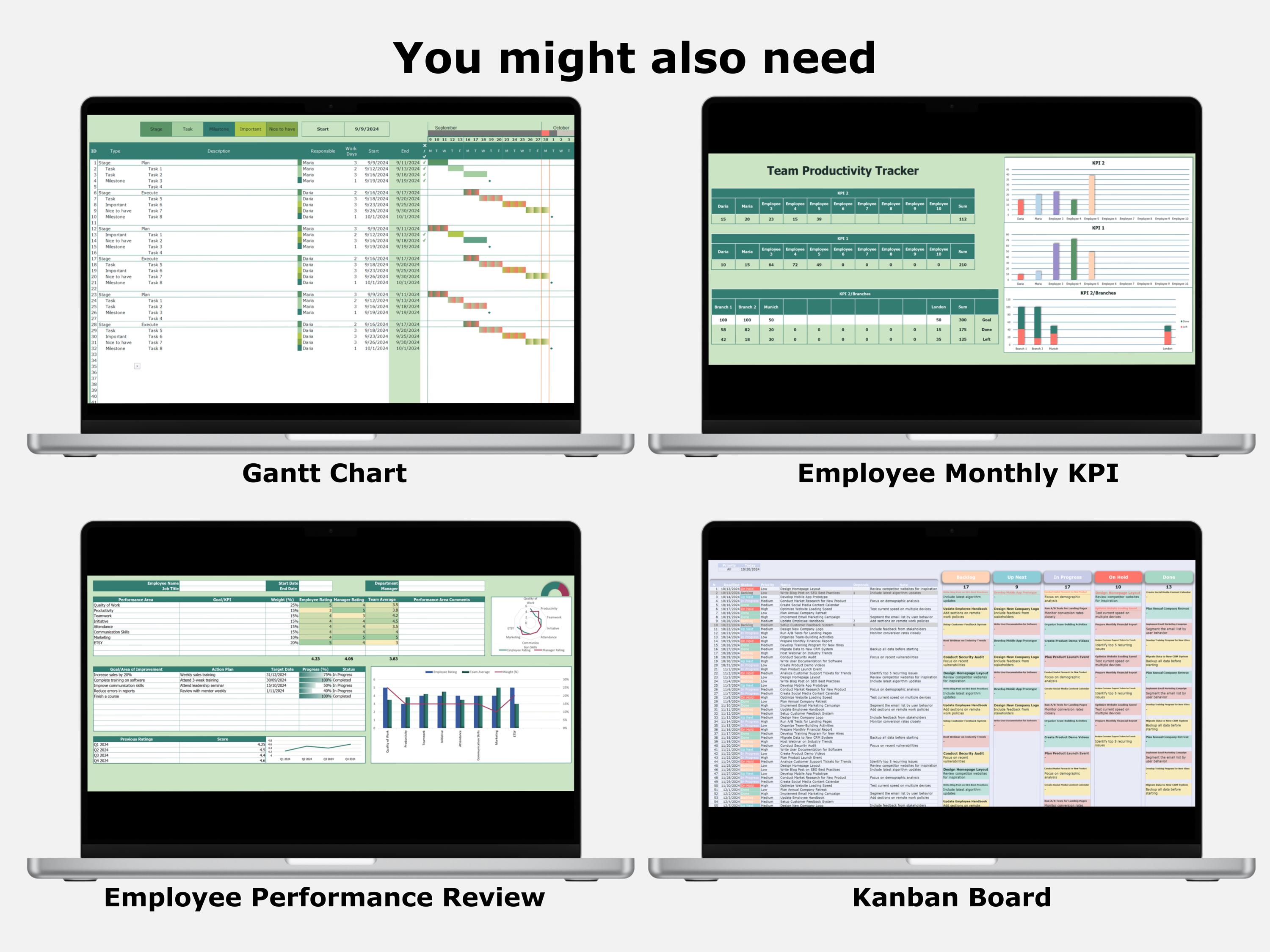 Employee Task Tracker Excel Template | Team Manager | Project ...