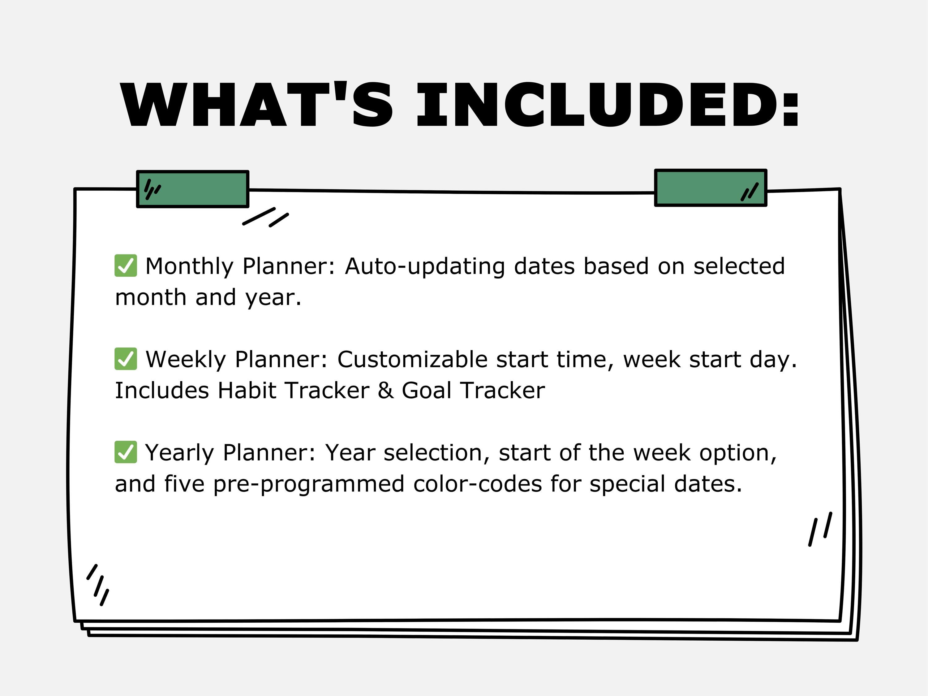 Editable Monthly Calendar Excel Undated Task Planner Customizable Auto ...