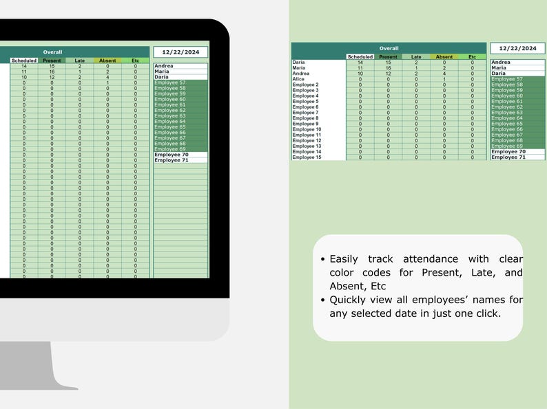 Employee Attendance Tracker Excel Template | Track Daily Attendance for ...