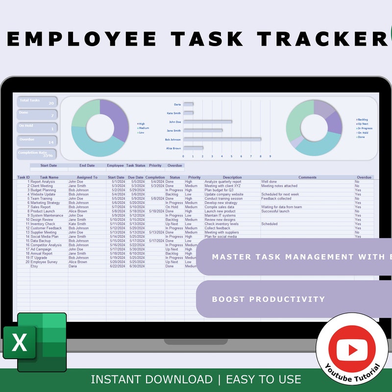 Tracker Excel - Etsy