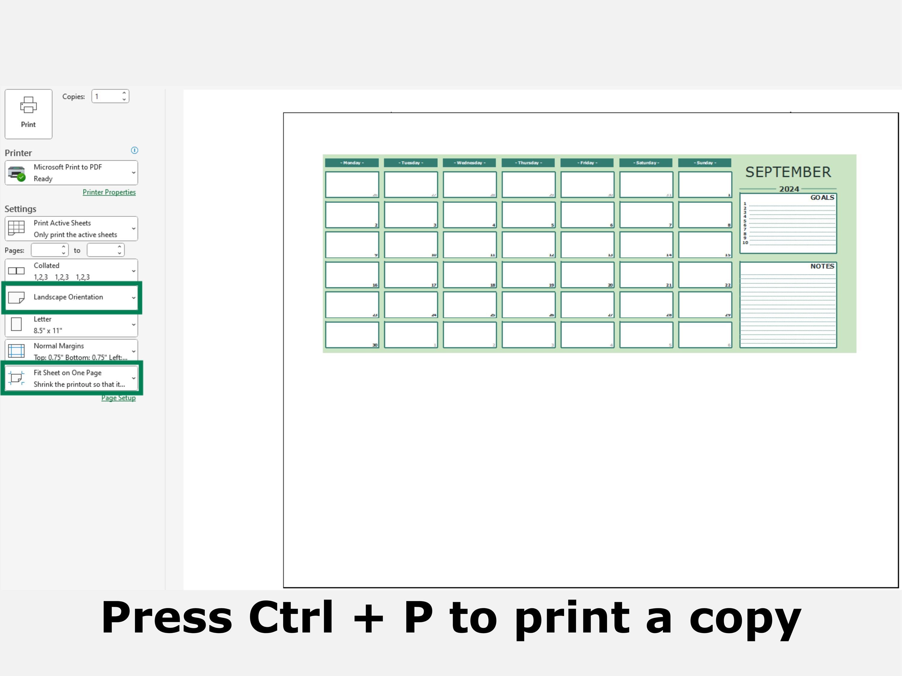 Editable Monthly Calendar Excel Undated Task Planner Customizable Auto ...