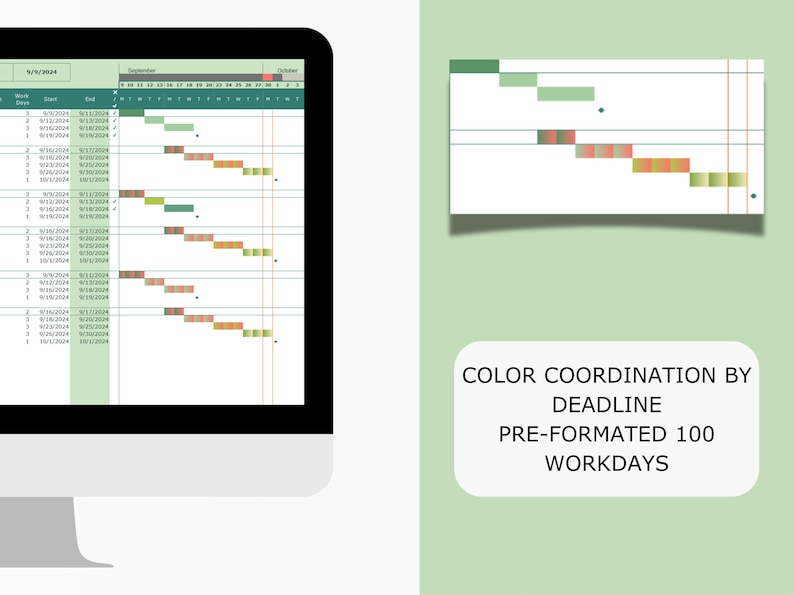 Gantt Chart Project Tracker: Excel Template for Project Management - Etsy