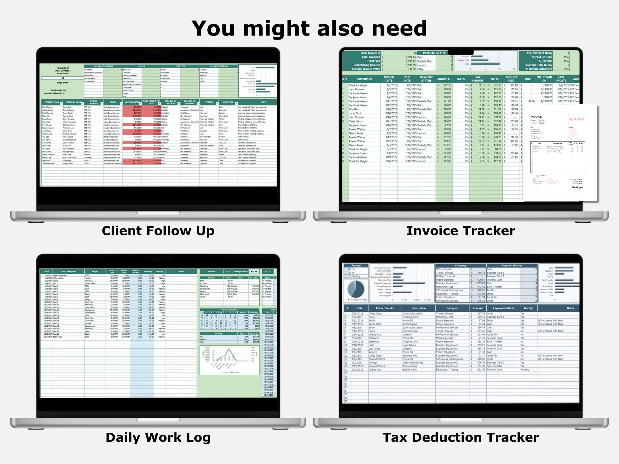 Mileage Tracker Spreadsheet: Auto Distance, Business/personal Filter ...