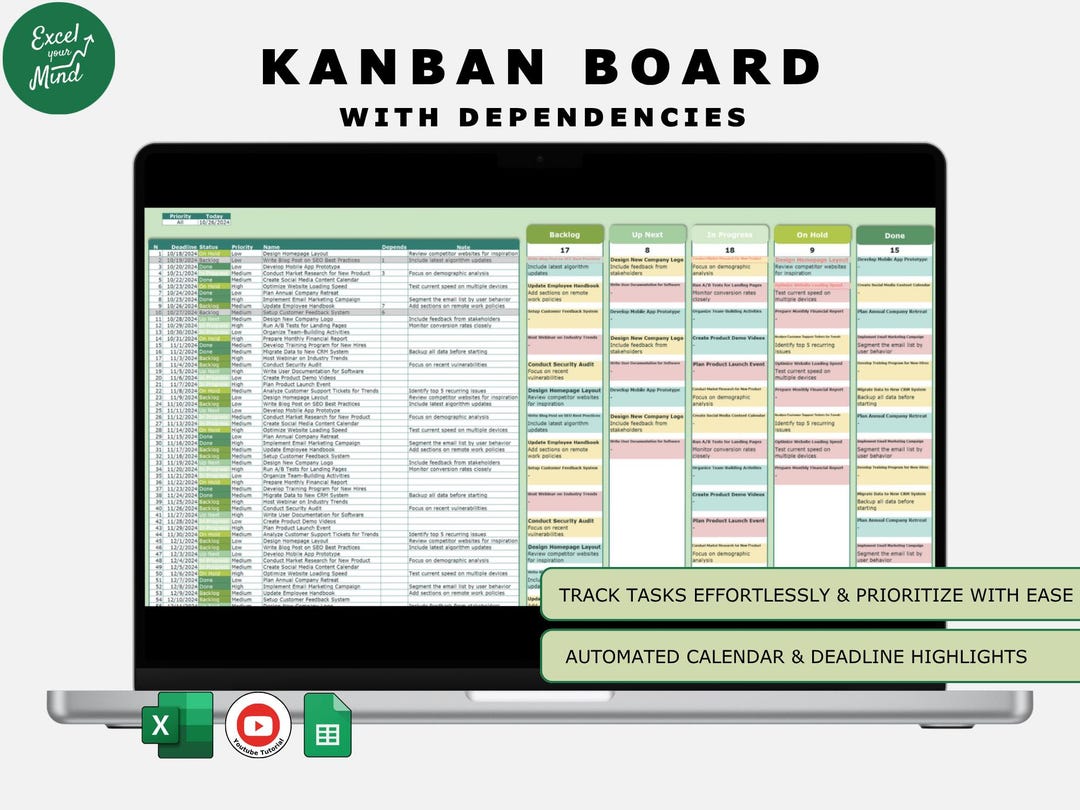 Kanban Board With Dependencies: Calendar Tracker With Priority Filters ...