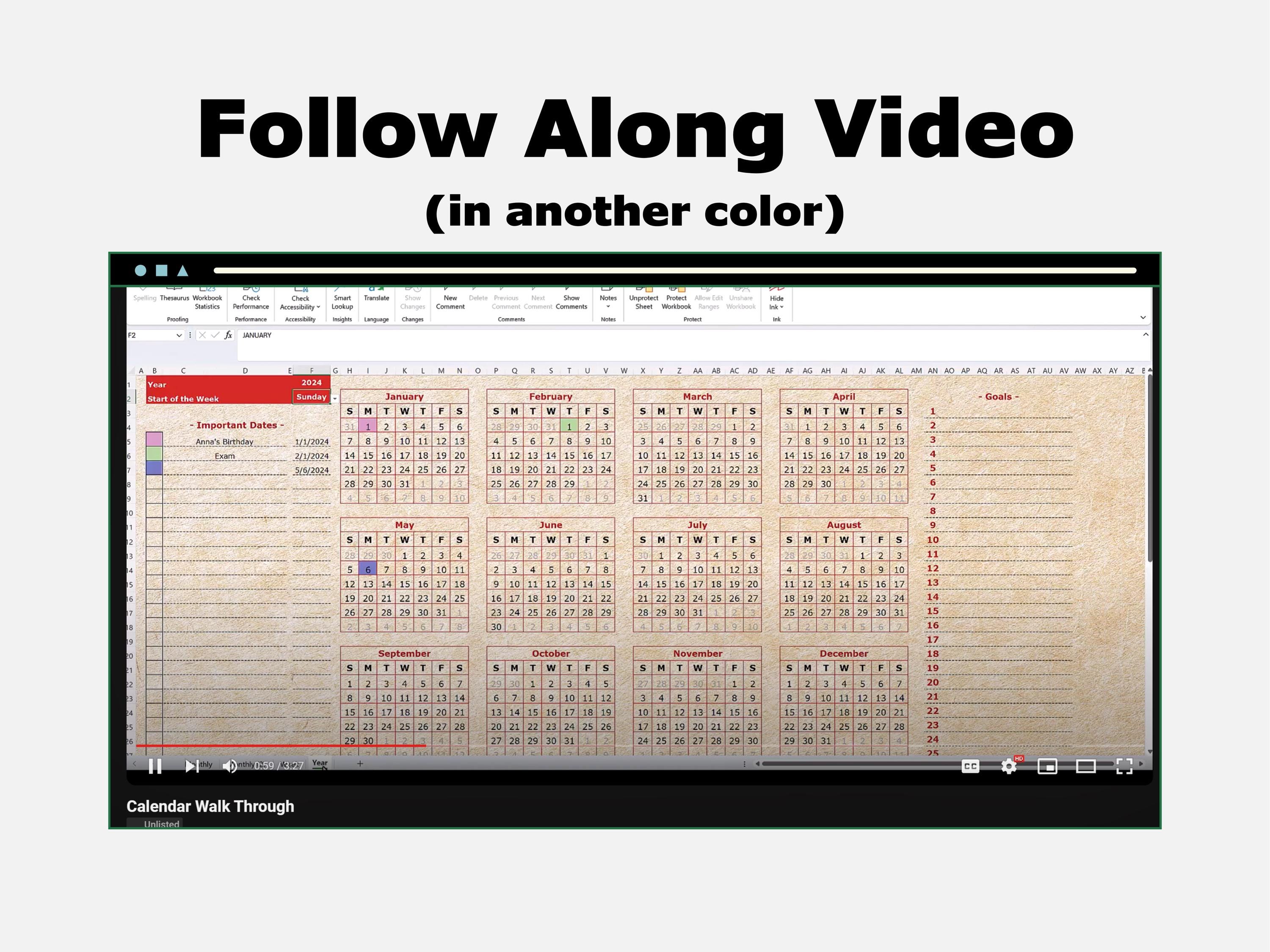 Editable Monthly Calendar Excel Undated Task Planner Customizable Auto ...