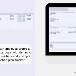 Employee Performance Review Tracker | Excel Template for Ratings, Goals ...