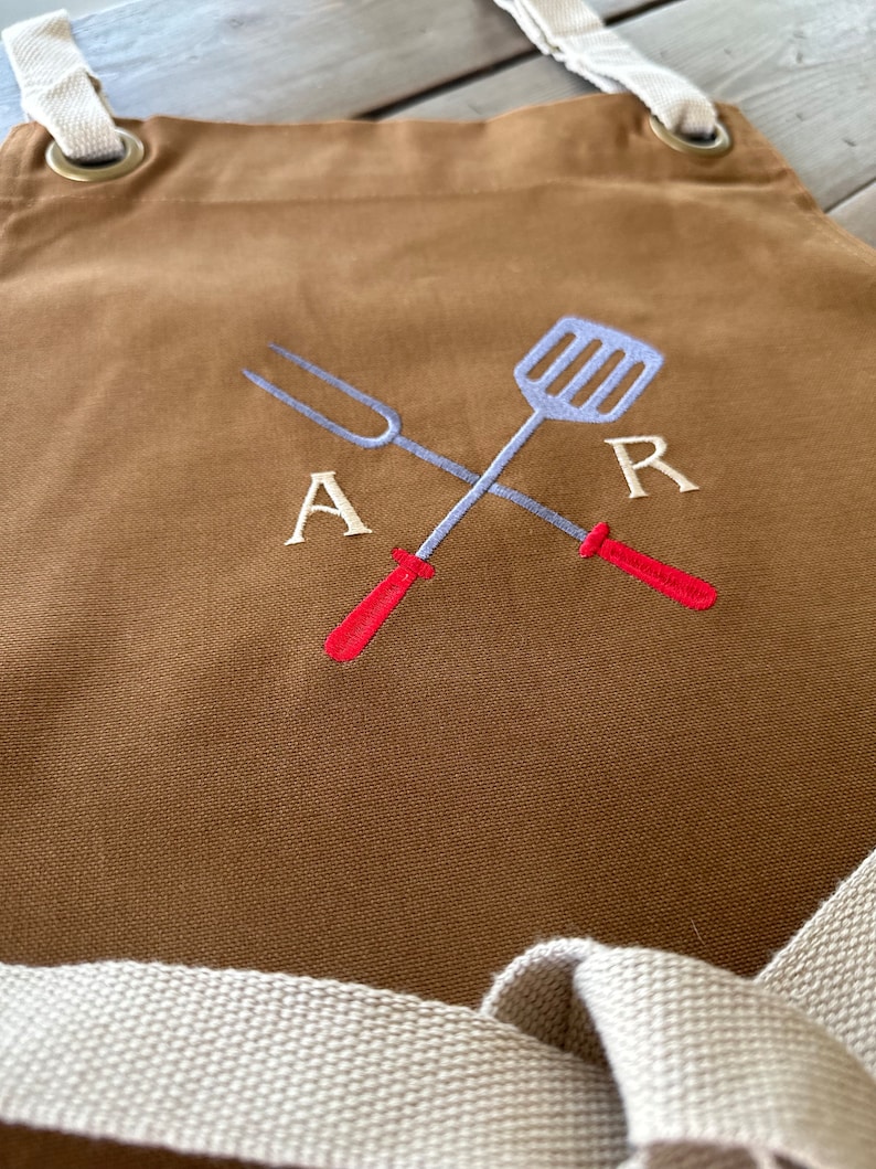 Custom Embroidered Apron Grilling BBQ Cooking Chef Kitchen Baking ...