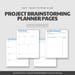 Project Planning & Idea Brainstorming Worksheet Planner Bundle ...