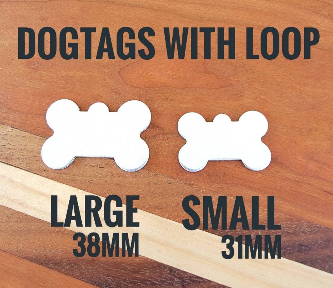 Large and Small Dog Bone With Loop Blank for Hand Stamping. - Etsy