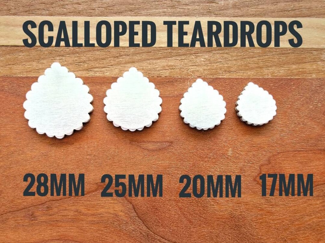 Scalloped Teardrop Blanks for Hand Stamping. - Etsy