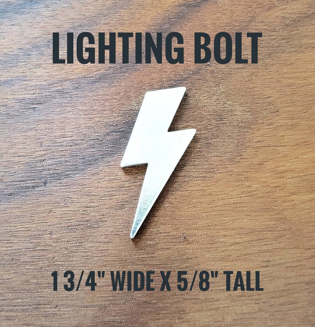Lightning Bolt Blanks Qty (5) in 14g Aluminum, 14g Pewter, 18g Copper ...