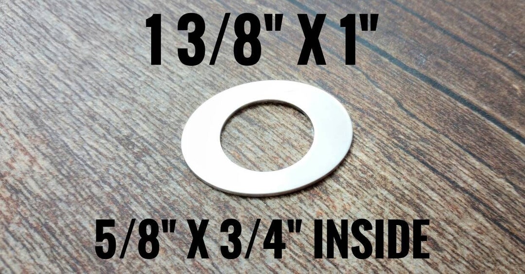 Oval Washer Blanks Qty (5) in 14g Aluminum, 14g Pewter, 18g Copper, or ...