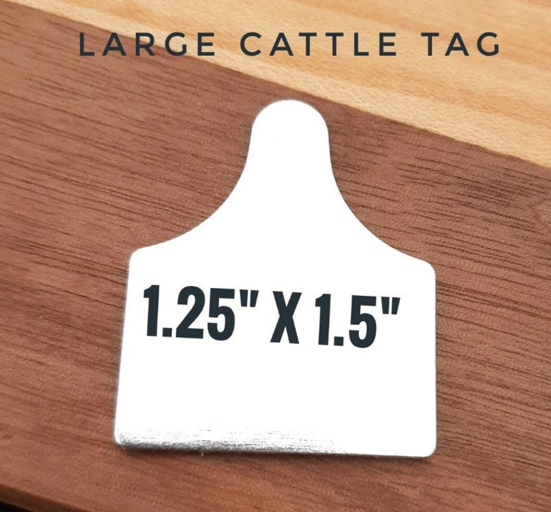 Large Cattle Tag Blanks Qty (5) in 14g Aluminum, 14g Pewter, 18g Copper ...
