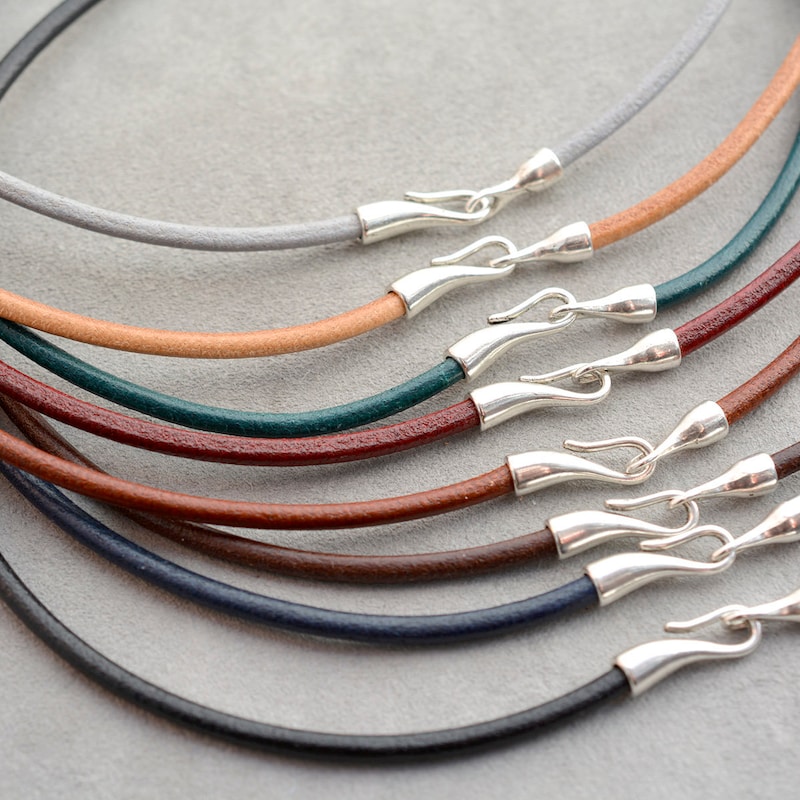 Leather Cord Necklace - Etsy