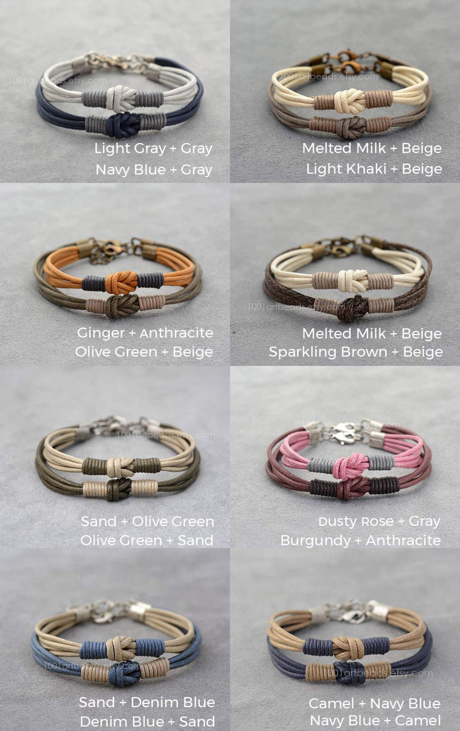 Initials Engraving for Cotton Cord Couples Bracelets and Some - Etsy