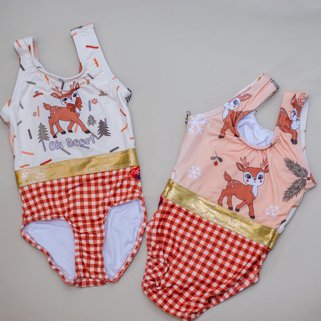 Reindeer Leotard Gymnastic Leotard Christmas Gift for Gymnast Gift Red ...