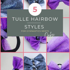 Mini Hair Bow Gymnastics Pigtail Bow Gymnastics Hairbow for Gymnast ...