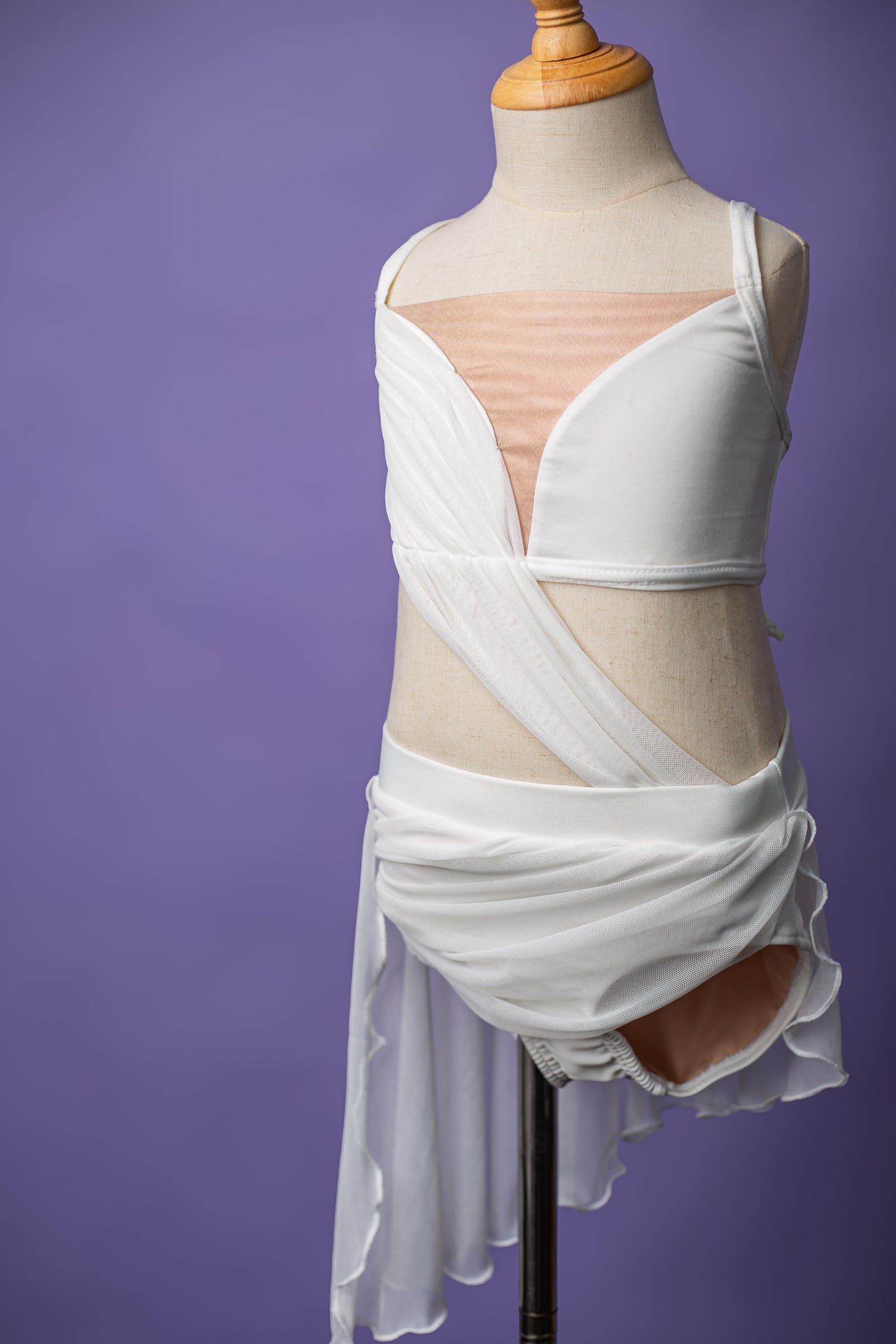 White Lyrical Dance Costume for Dancer White Competition Dance White Ready to Ship Leotard ...