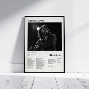 Kendrick Lamar Not Like Us Lyrics Poster, Kendrick Lamar Album Poster ...