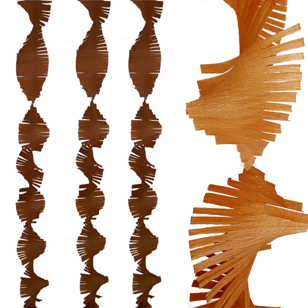 Large Brown Fringe Crepe Streamers - Etsy