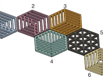 Coasters With Holder 3D Printed Custom Design - Etsy