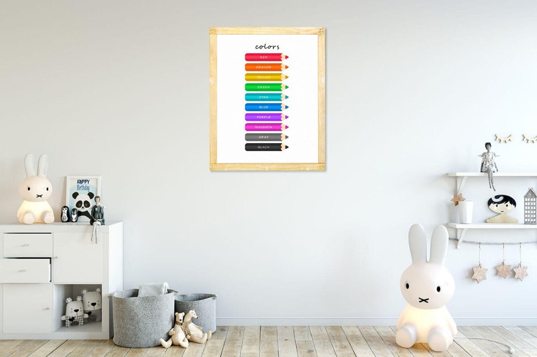 Vibrant Colors Educational Poster for Kids High Quality Printable PDF ...