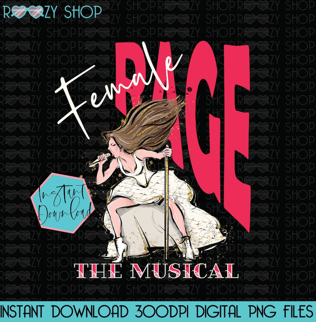 Female Rage PNG, Taylor TTPD Era Illustration Sublimation PNG, Digital ...