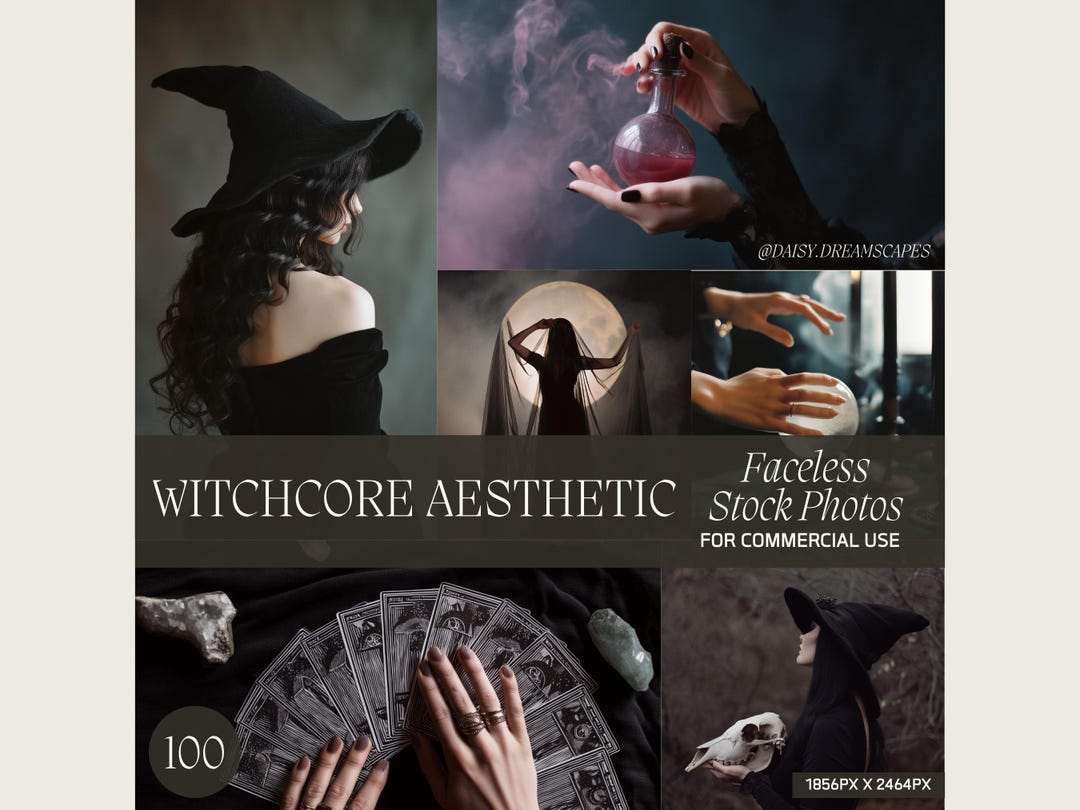 Witchy Aesthetic Faceless Stock Photos Bundle Witchy Stuff Digital ...